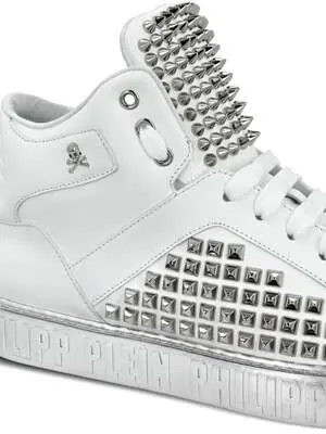 Philipp Plein Stud-detail Leather Sneakers