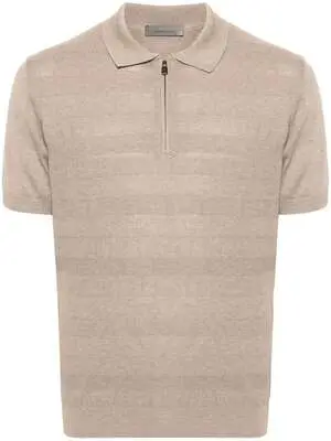 Corneliani Ribbed-knit Polo Shirt