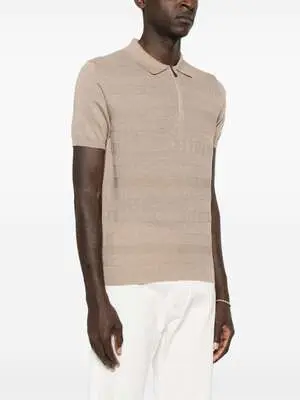 Corneliani Ribbed-knit Polo Shirt