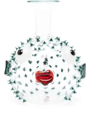 MASSIMO LUNARDON Pufferfish Glass Decanter - White