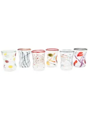 MASSIMO LUNARDON Paint-splatter Glass Set