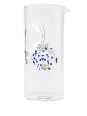 MASSIMO LUNARDON Parrot-fish Glass Jug - White