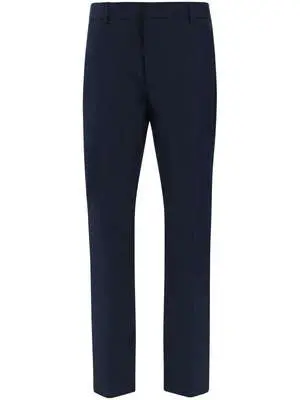 PT TORINO Cotton-blend Straight-leg Trousers - Blue