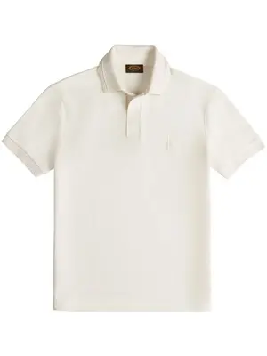 TOD'S Embroidered-logo Polo Shirt - White