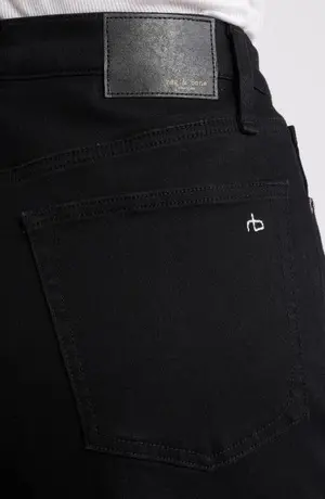 Rag & Bone Flexi Sofie High Waist Ankle Wide Leg Jeans - Black