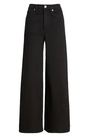 Rag & Bone Flexi Sofie High Waist Ankle Wide Leg Jeans - Black