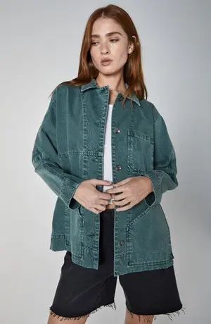 UNPUBLISHED Mari Patch Pocket Denim Chore Jacket