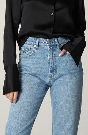 UNPUBLISHED Sloane High Waist Cigarette Jeans - Medium Blue
