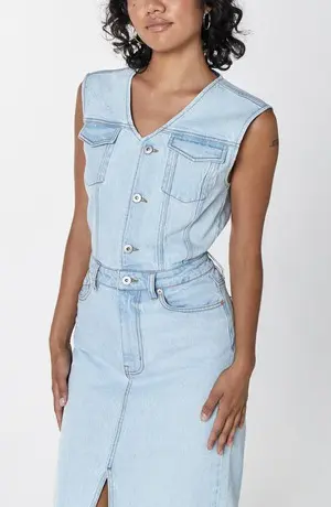 UNPUBLISHED Wyatt Twin Flame Denim Maxi Dress