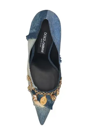 Dolce & Gabbana Charm-embellished Pointed-toe Pumps