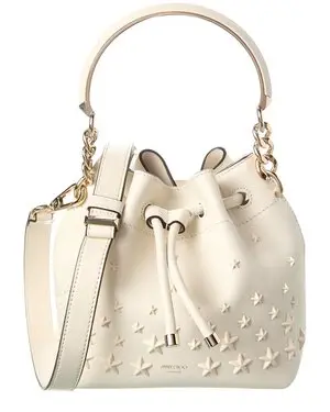 JIMMY CHOO Jimmy Choo Bon Bon Bucket Bag - White