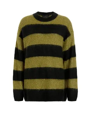 ALLSAINTS Onyx Striped Sweater - Black/green