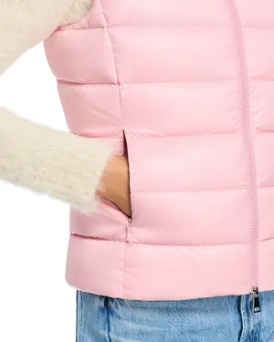 Moncler Ghany Down Puffer Vest - Light Pink