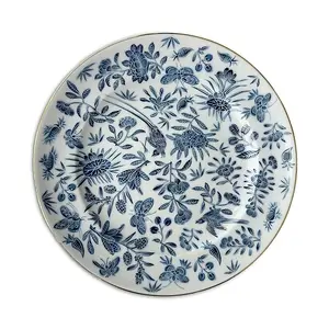 MOTTAHEDEH Sacred Bird & Butterfly Dessert Plate - Blue