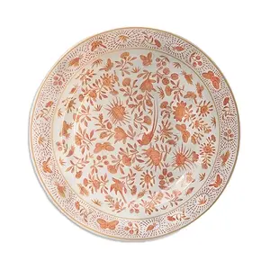 MOTTAHEDEH Sacred Bird & Butterfly Orange Charger Plate - Multi