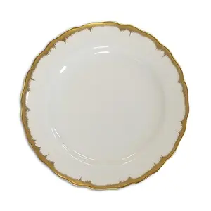 MOTTAHEDEH Chelsea Feather Gold Bread And Butter Plate - White