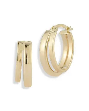 MOON & MEADOW 14k Yellow Double Hoop Earrings - Gold