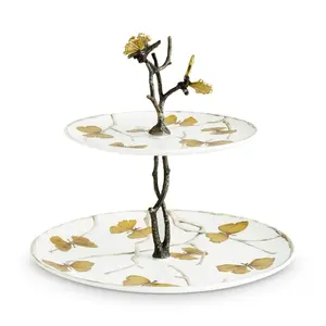 Michael Aram Butterfly Ginkgo 2 Tier Etagere