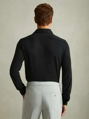 REISS Bobby Modal Blend Cutaway Collar Shirt