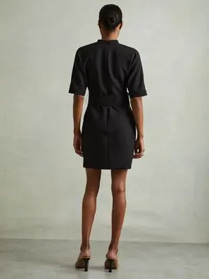 REISS Nora Belted Mini Dress