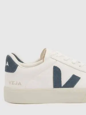 VEJA Leather And Suede Trainers - Blue/white