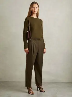 REISS Essie Tapered Trousers With Drawstring Waist