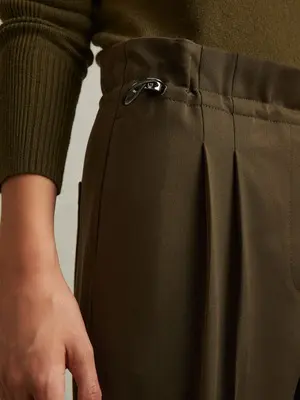 REISS Essie Tapered Trousers With Drawstring Waist