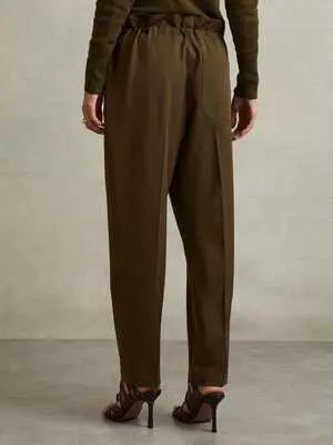 REISS Essie Tapered Trousers With Drawstring Waist