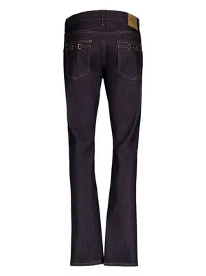 Gucci Contrast-stitching Tapered-leg Jeans