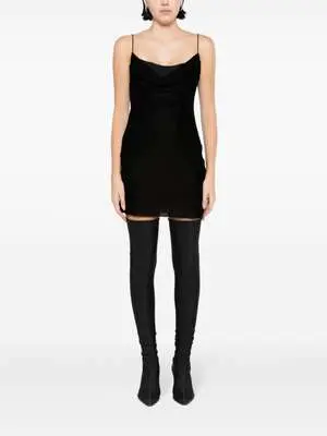 DION LEE Corset-style Velvet Minidress