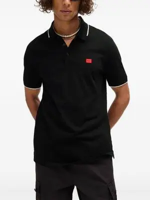 Hugo Logo-patch Polo Shirt - Black