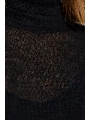 JIL SANDER Ribbed High-neck Midi Dress