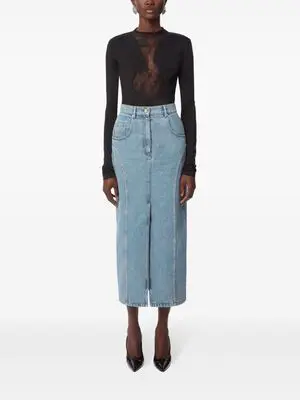 Nina Ricci Long Denim Skirt