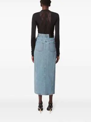 Nina Ricci Long Denim Skirt