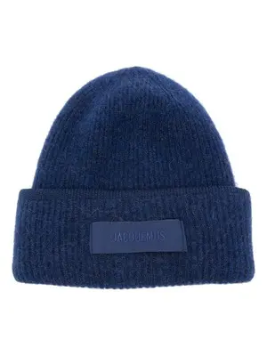 Jacquemus Jacquemus Le Bonnet Gros Grain Beanie Blue