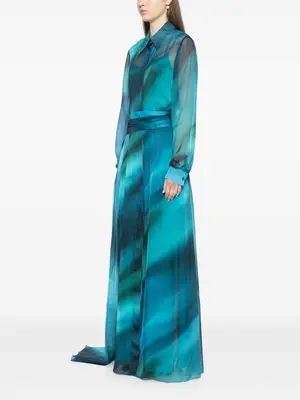 Alberta Ferretti Printed Chiffon Dress