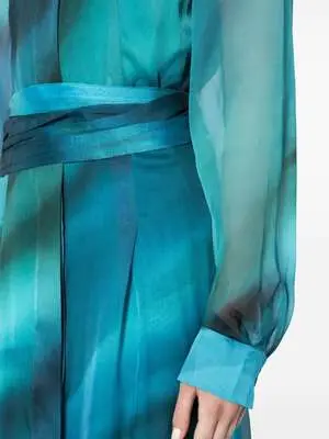Alberta Ferretti Printed Chiffon Dress