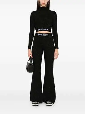 Palm Angels Logo Tape Flared Trousers