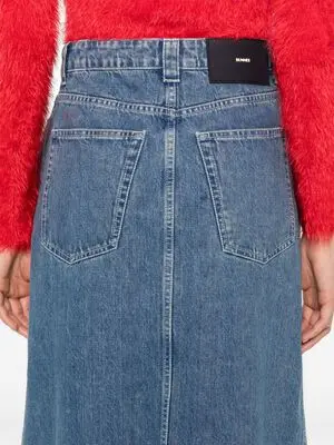 Sunnei Logo-patch Denim Skirt - Blue