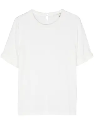 FRAME Crochet-trim T-shirt