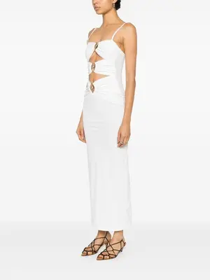 Christopher Esber Pierced Orbit Maxi Dress - White