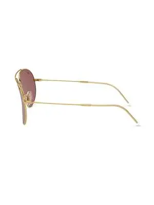 Ray-ban Aviator Reverse Tinted Sunglasses - Gold