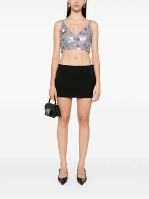 P.a.r.o.s.h Sequinned Top - Grey