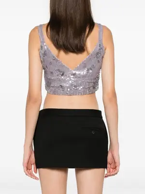 P.a.r.o.s.h Sequinned Top - Grey