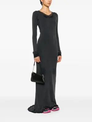 Gcds Comma Notte Shoulder Bag - Black