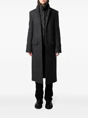 Zadig&Voltaire Wool-blend Single-breasted Coat - Grey
