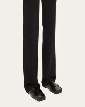 Jacquemus Leather Square-toe Penny Loafers