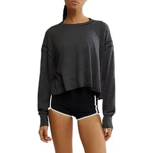 Free People My Time Layer Crop Top - Black