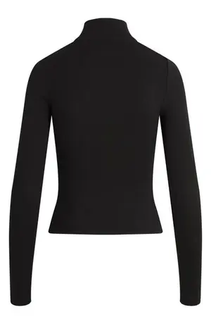FAVORITE DAUGHTER Long Sleeve Ribbed Mock Neck Top