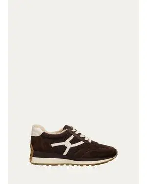 Veronica Beard Valentina Retro Runner Sneakers - Espresso